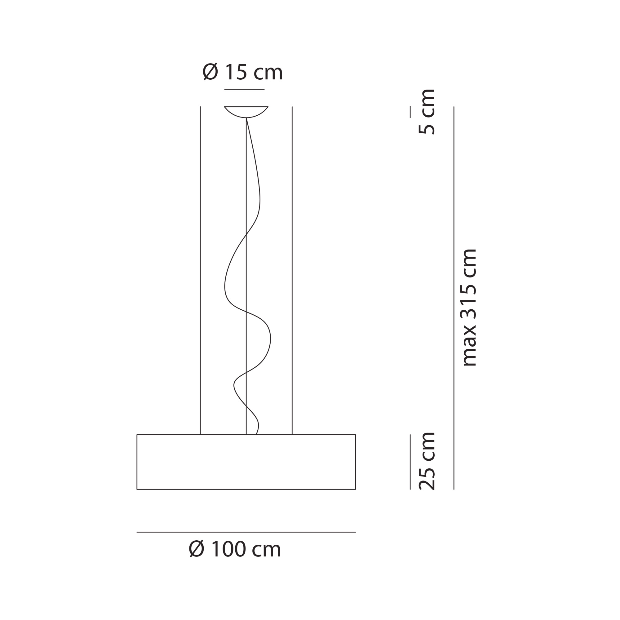 Axolight Skin suspension lamp diam. 100 cm