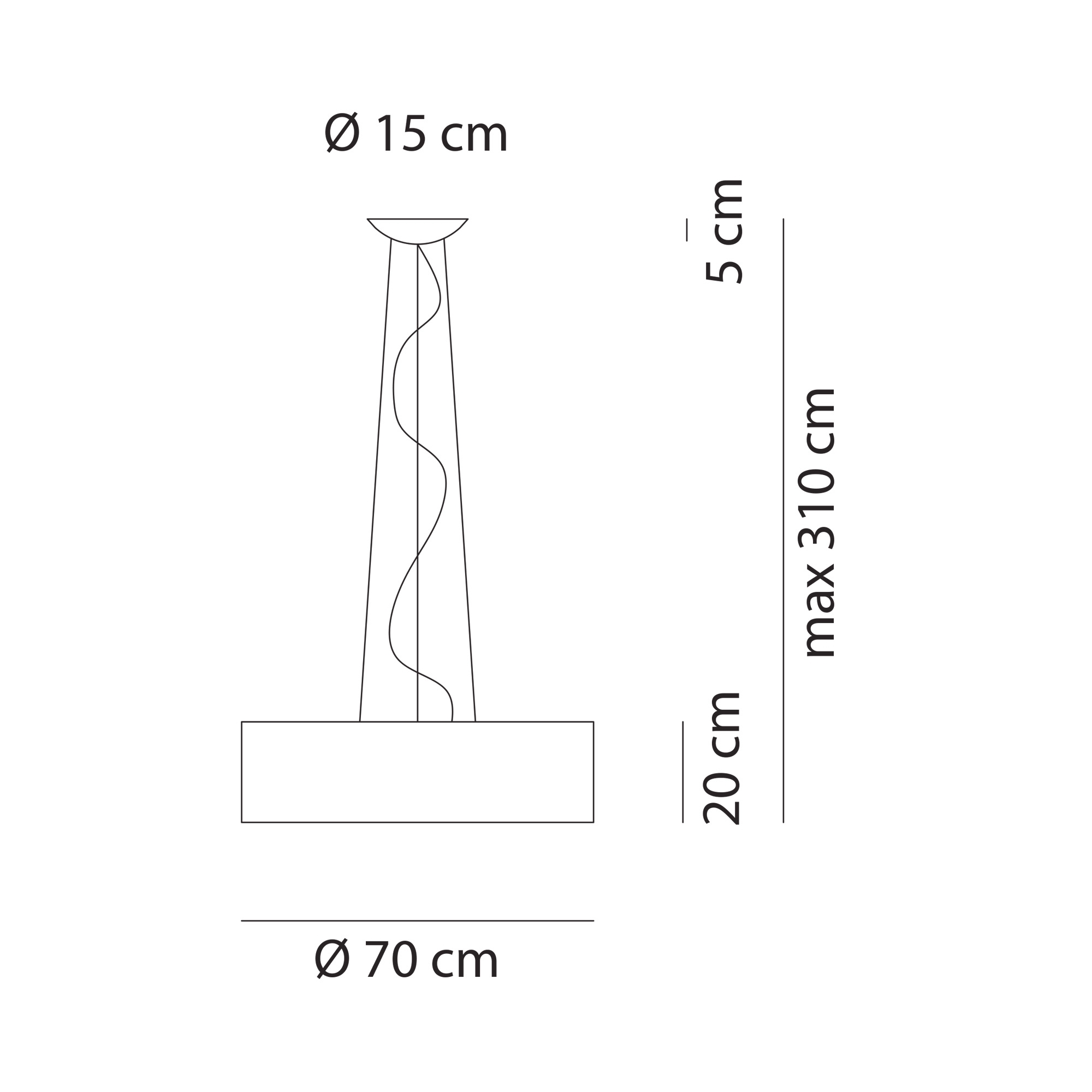 Axolight Skin suspension lamp diam. 70 cm