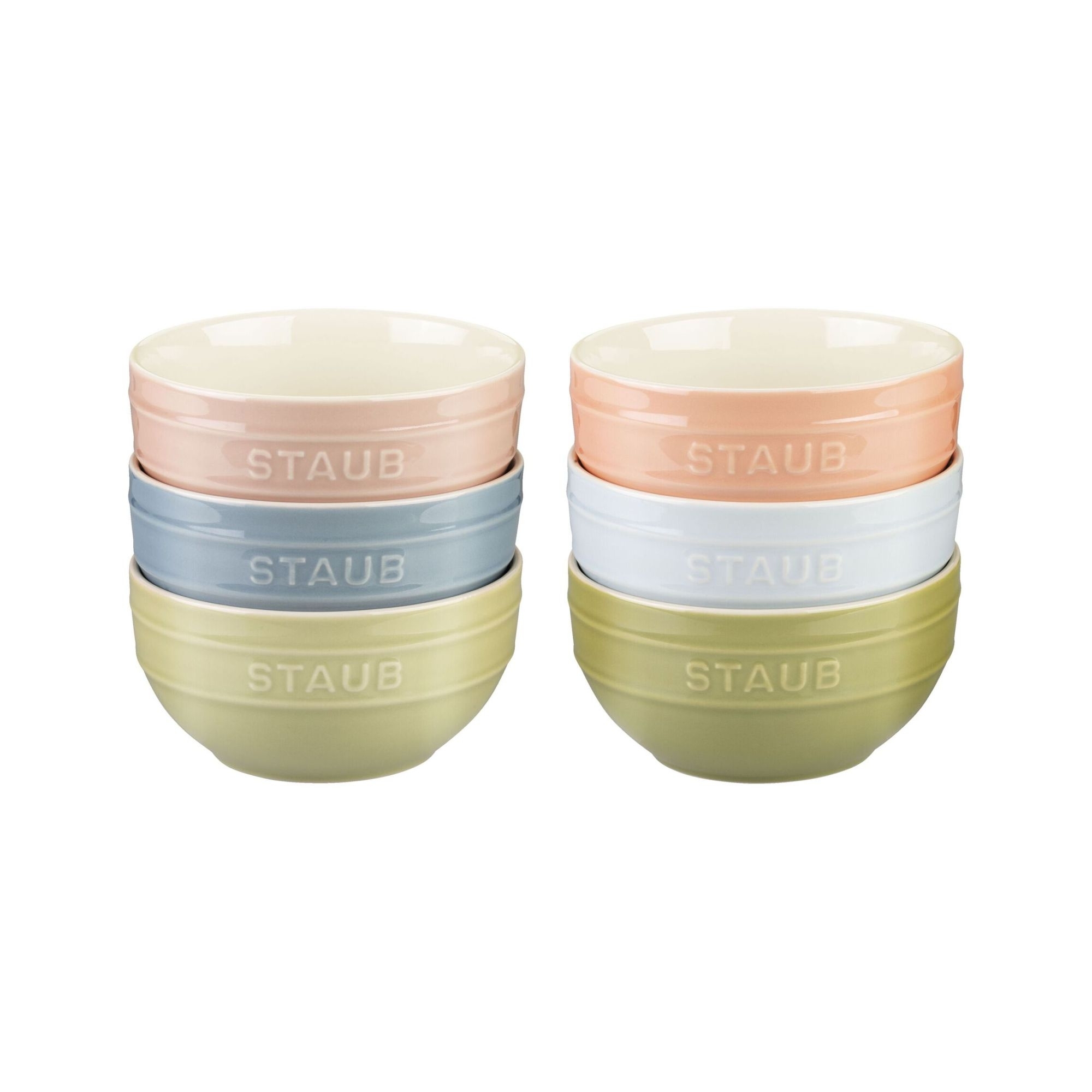 Staub 6 Macaron Ceramic Bowls 14 cm